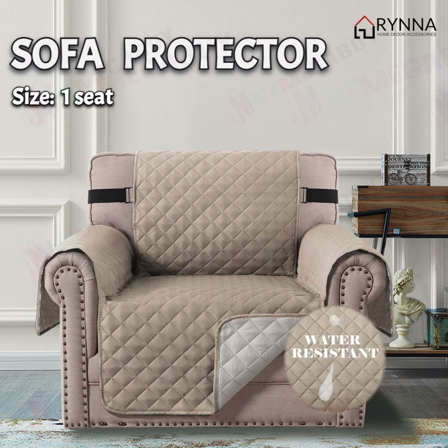 Sofa Covers Quilted Couch Lounge Protector Waterproof * Khaki 4 Sizes